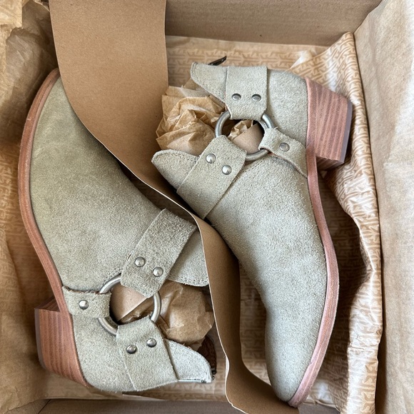 Frye | Shoes | Frye Rae Harness Boot 65 Light Grey | Poshmark